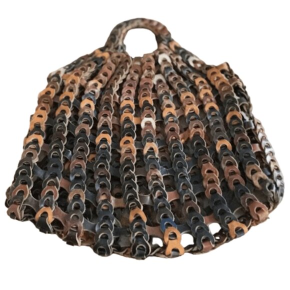Bags | 196s Vintage Rare Leather Chain Link Handbag Excellent | Poshmark
